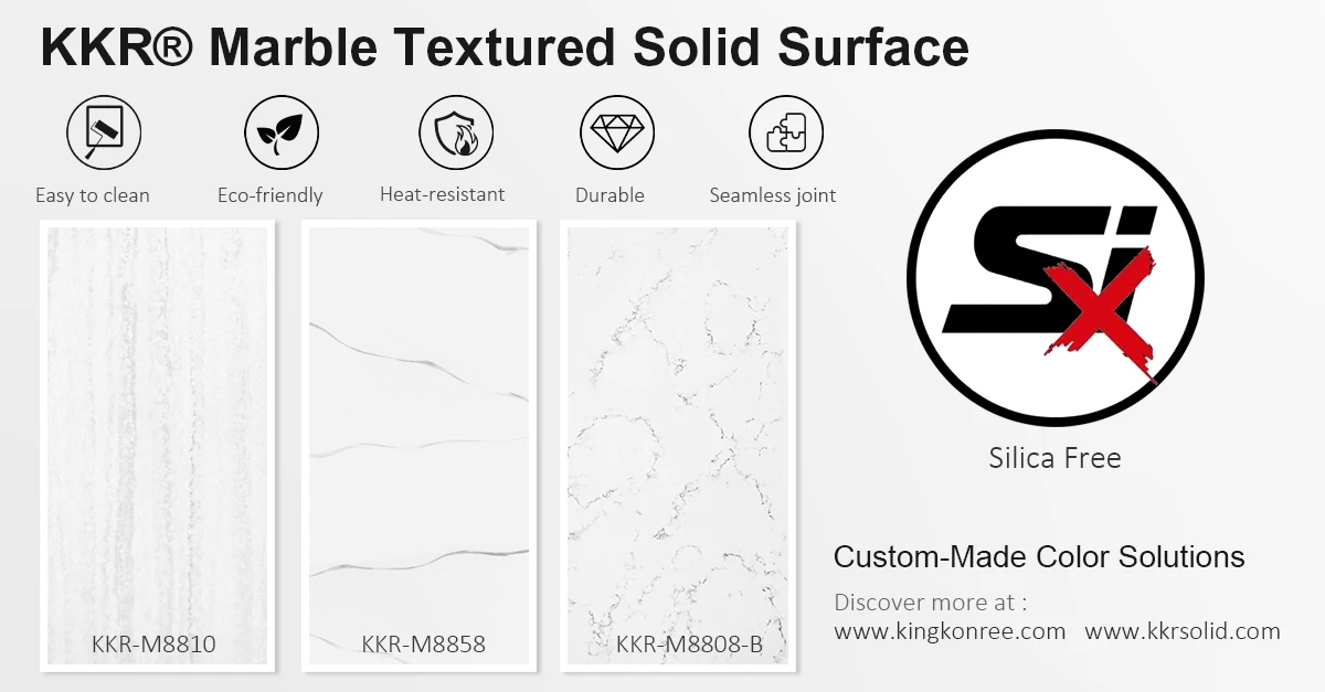 Kingkonree Calacatta Marble Engineered Stone Zero Silica Engineered Stone Solid Surface Benchtop ...