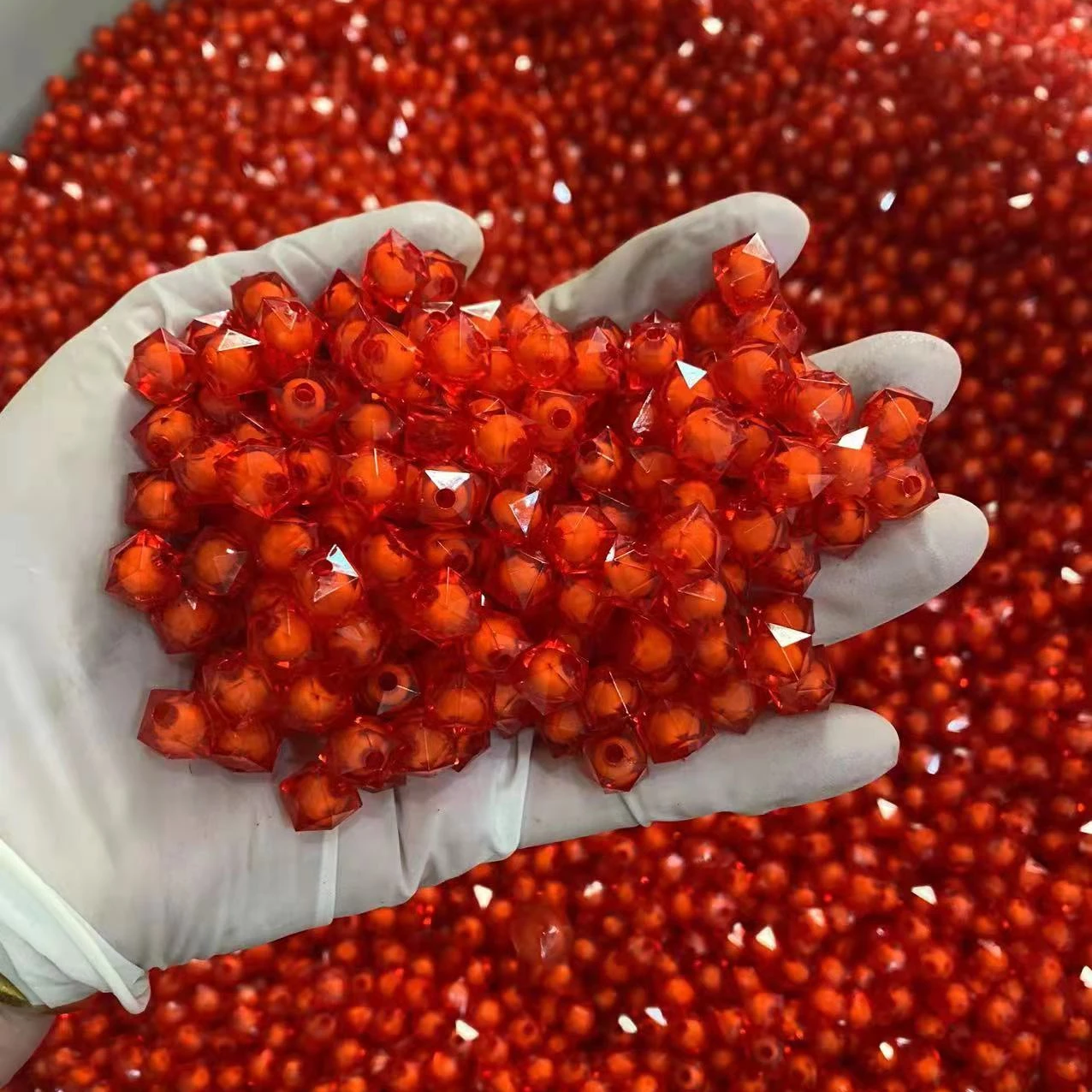 Super AA Grade Acrylic plastic Beads 8mm 10mm square shape Sugar beads ...