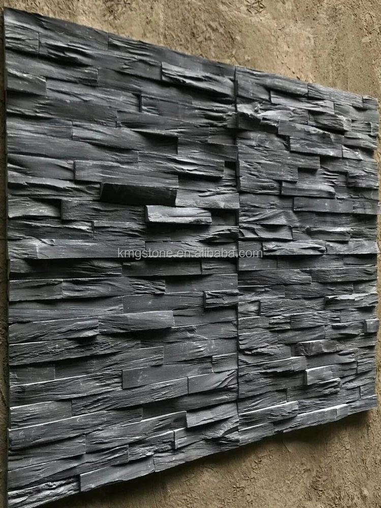 Natural Stone Cladding - Black Slate for Exterior Decor