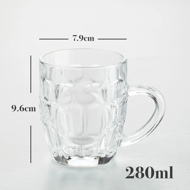 Wholesale Custom Dimpled Glass Beer Mugs - Perfect for Parties