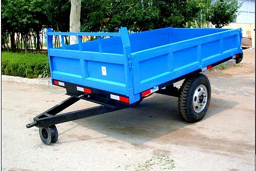 3 Axles Tractor Mini Trailer Farm 2ton 3 Ton 5 Ton Farm Utility Tipping ...
