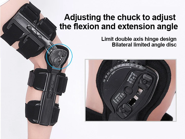 Medical Orthopedic Post Op Hinged Leg Stabilizer Brace Adjustable Rom ...