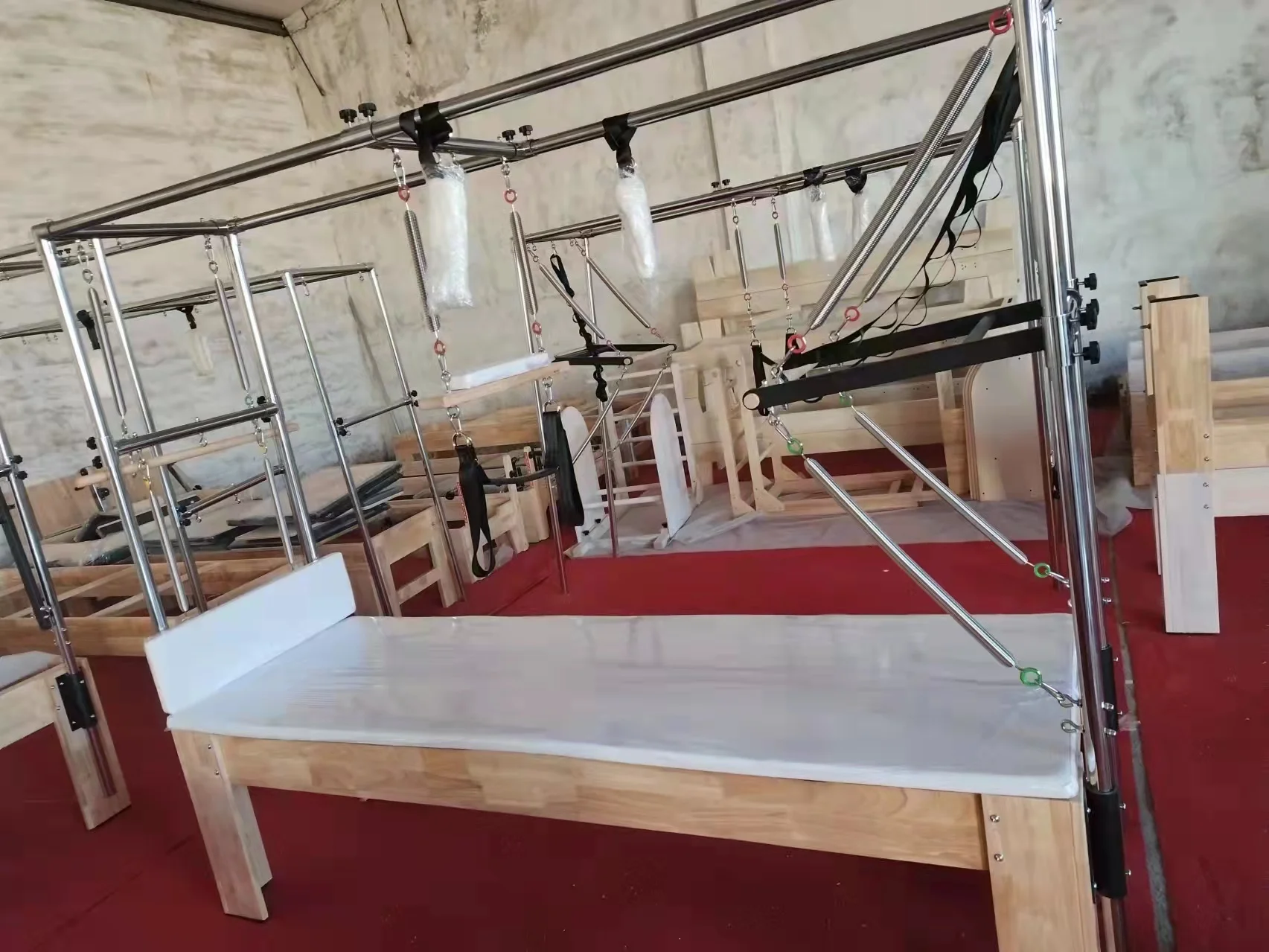 Home Gym Professional Yoga Training Bed Wooden Equipment Fitness ...