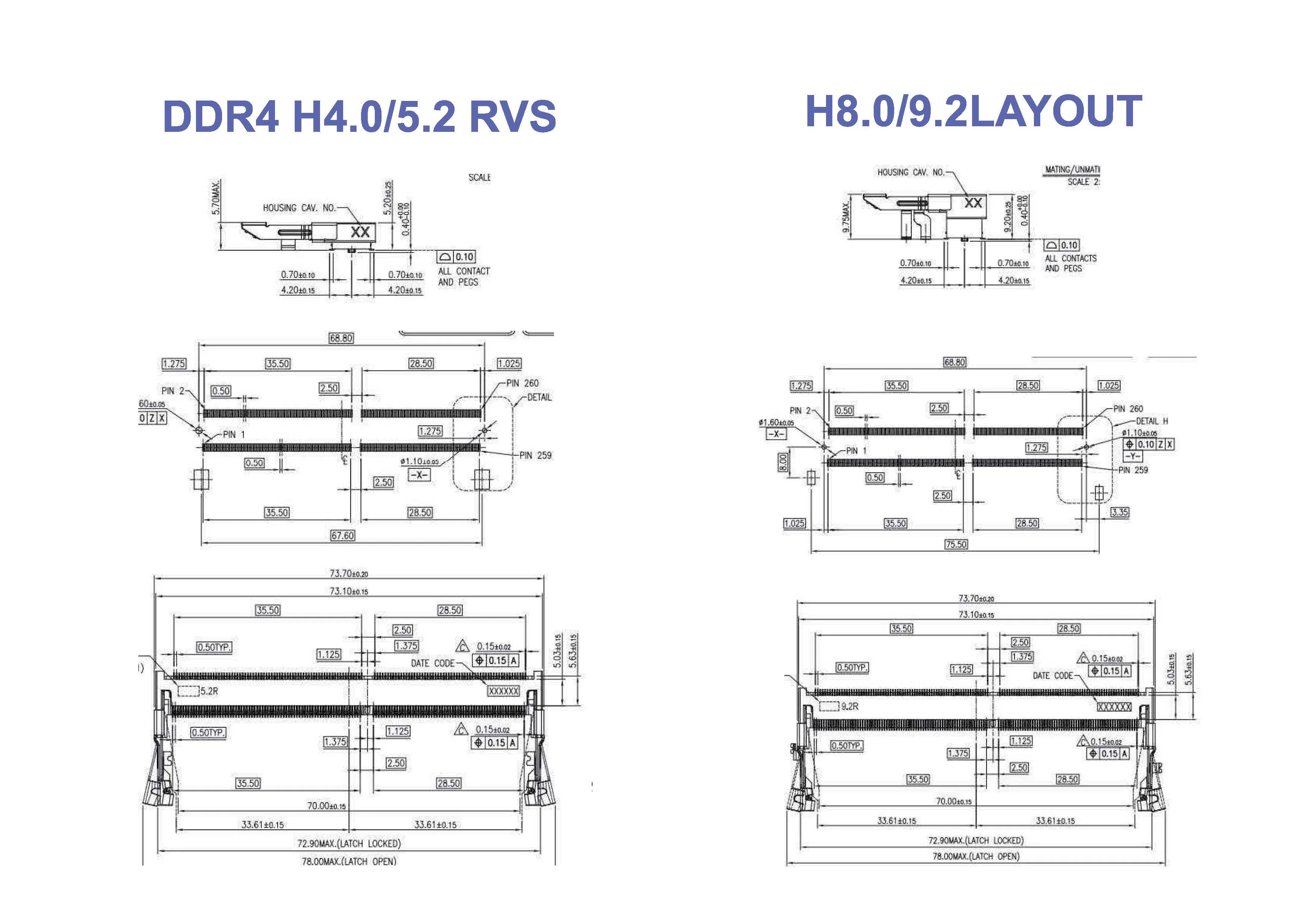 Ddr Terminal Socket Connector Ddr3 Ddr4 Ddr5 So Dimm