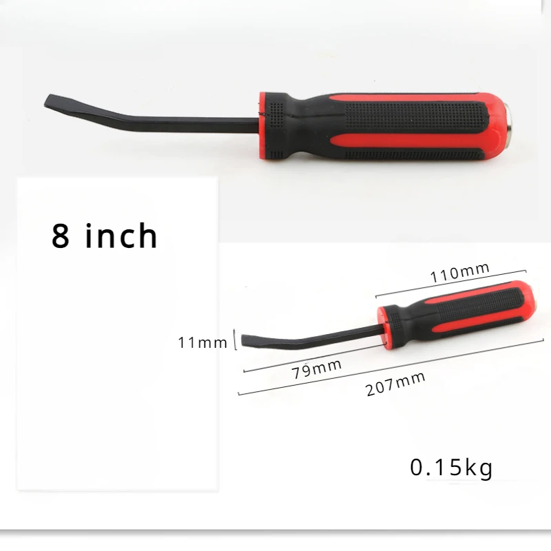 Angled Tip Pry Bar Heavy Duty Pry Bar with Strike Cap Handle Non-Slip ...