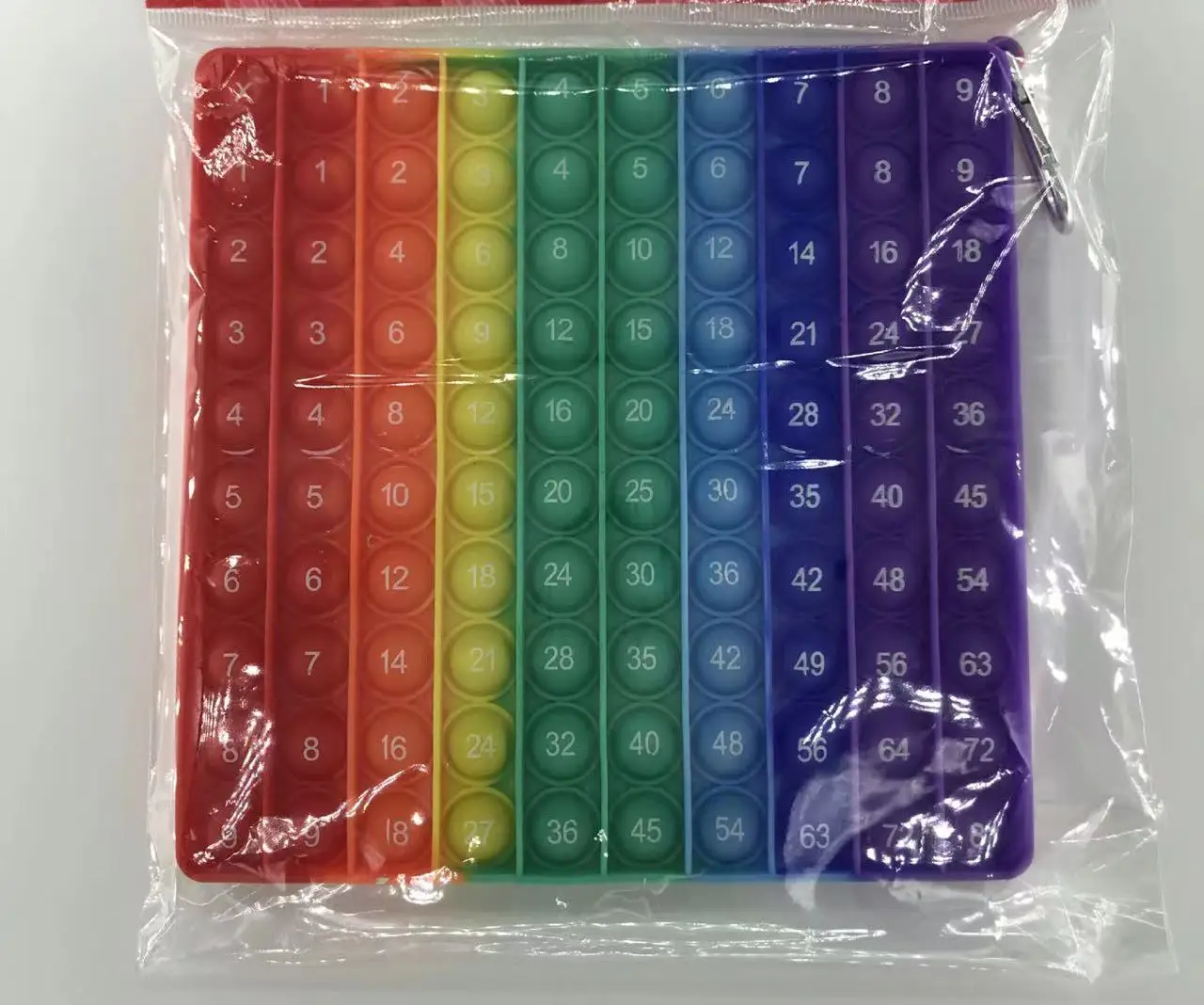 Push Pop Fidget Toy Bubble It Helps To Pop And Learn Multiplication ...