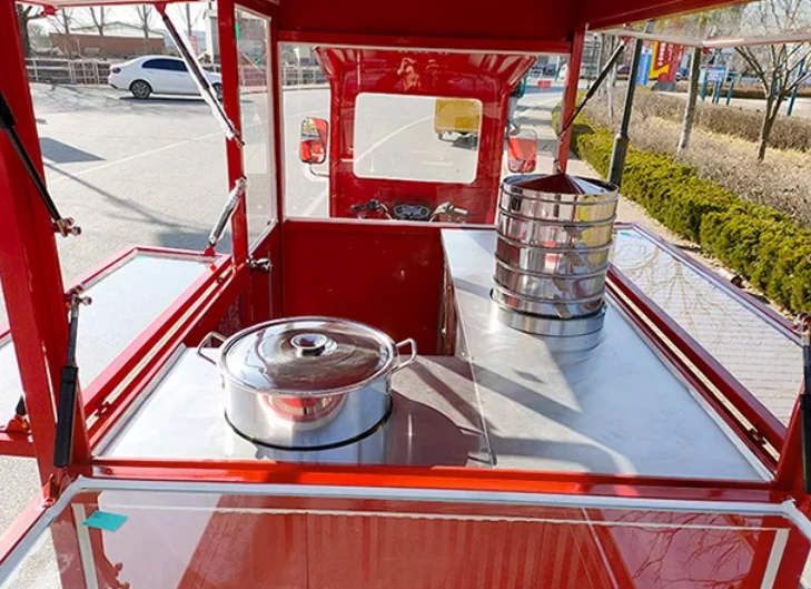 Heat Resistant And High Strength Mobile Food Carts Large Workbench Can ...