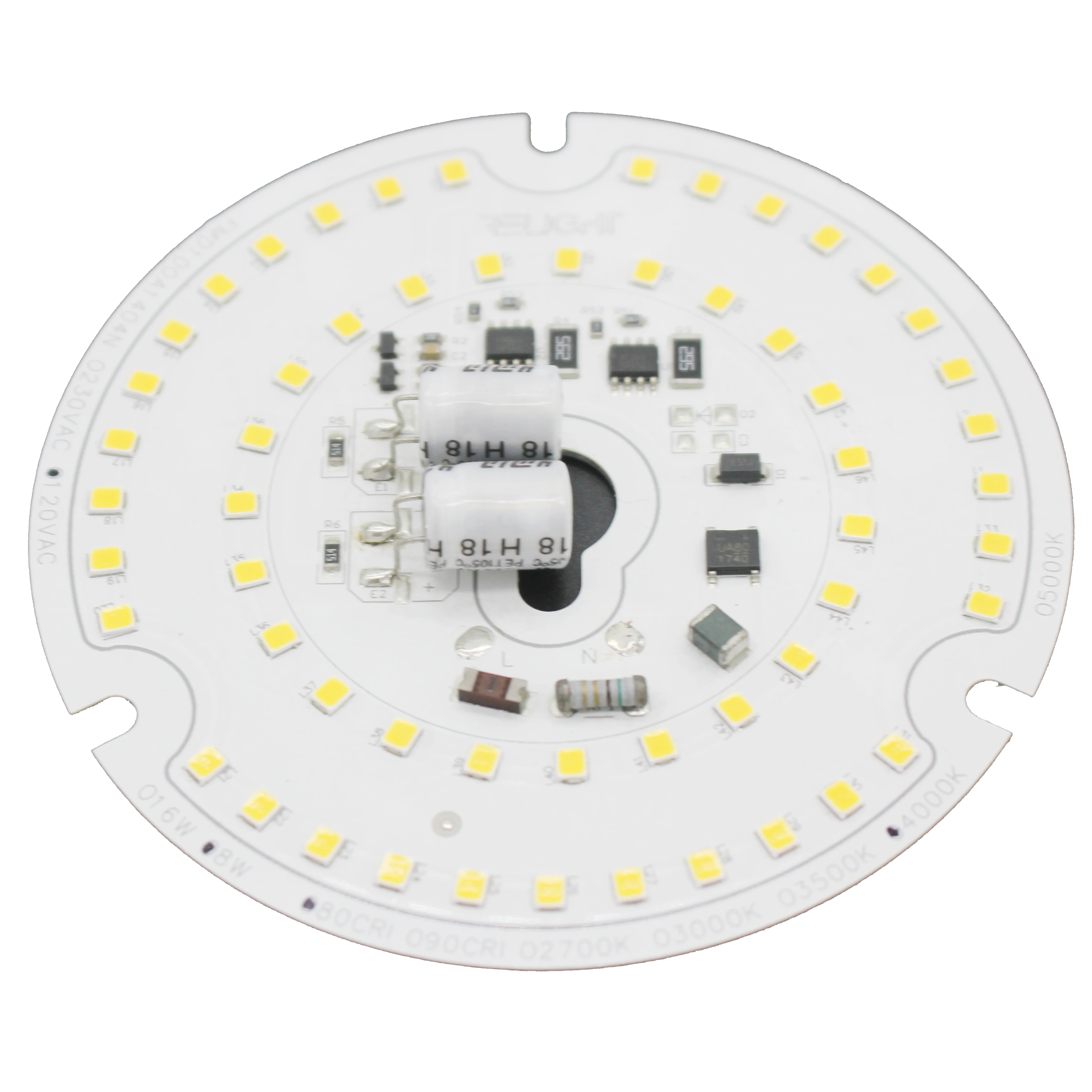 220v Round Aluminum Pcb Board Circuit Led Module Pcba For Panel Light ...