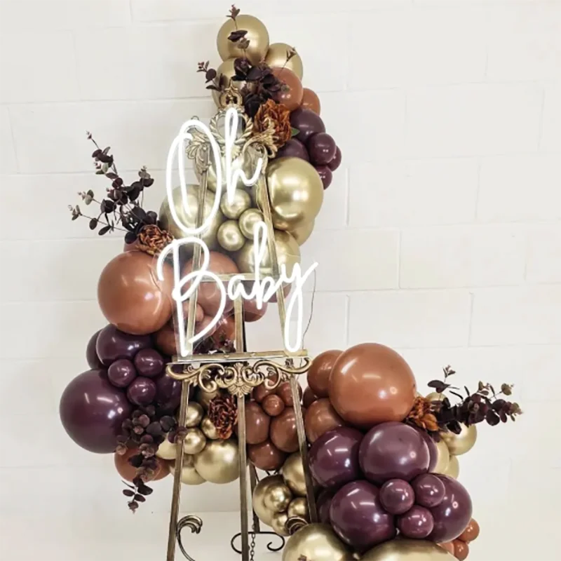 Happy Birthday Backdrop - Custom LED Neon Sign for Party