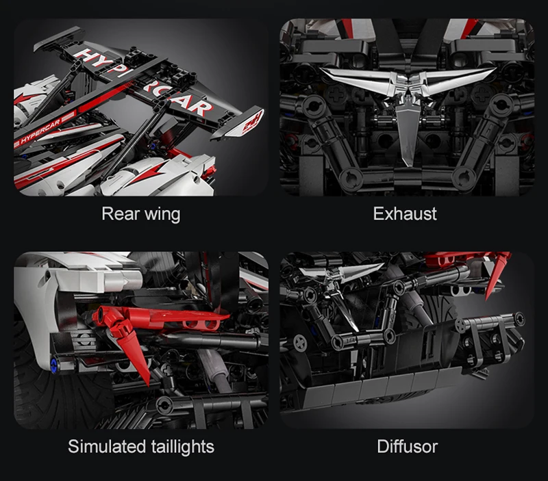 Cada C61053 V12 Brick Hypercar Blocks Supercar Building Super Rc Remote ...