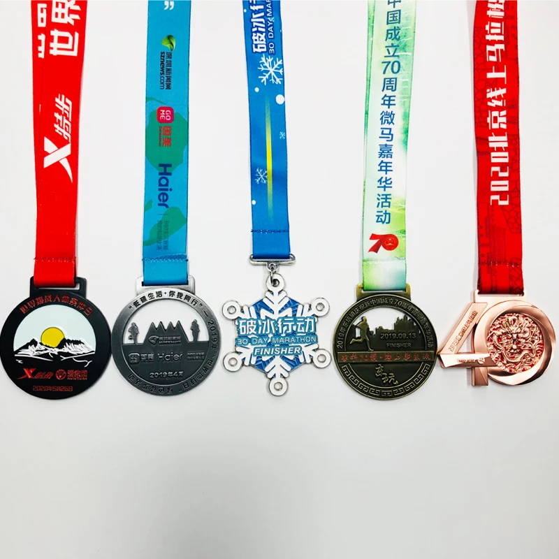 Custom Metallic Running Medals - Perfect for Marathon Events