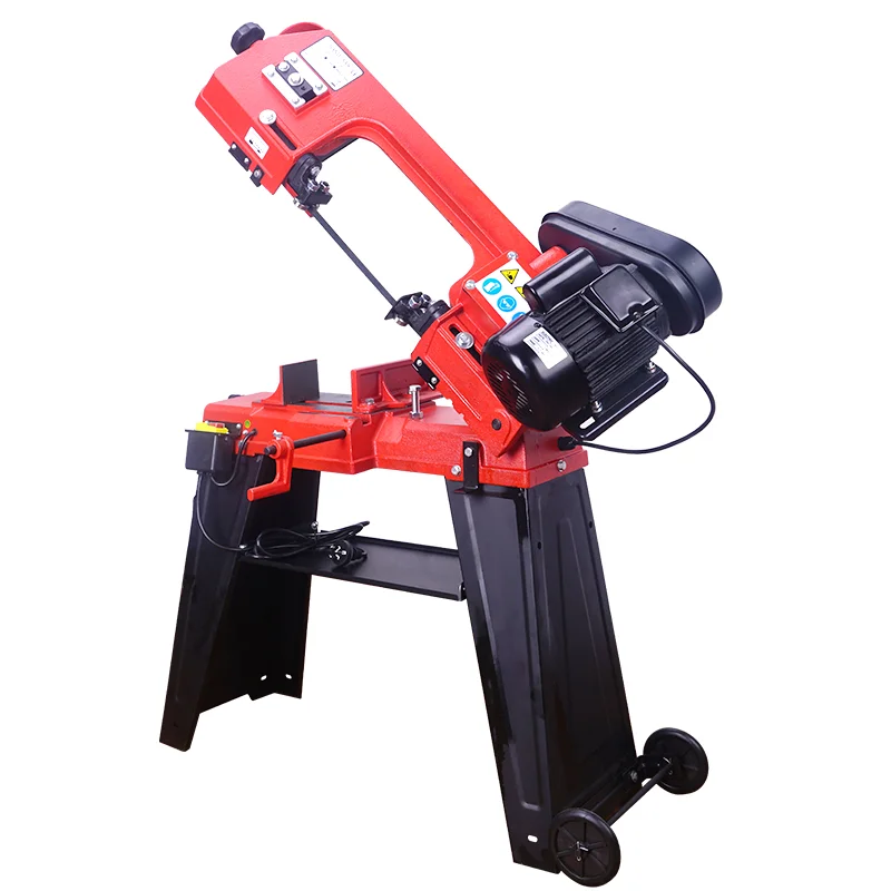 750w Red Small Electric Band Saw Cutting Machine Is Used To Cut Various ...