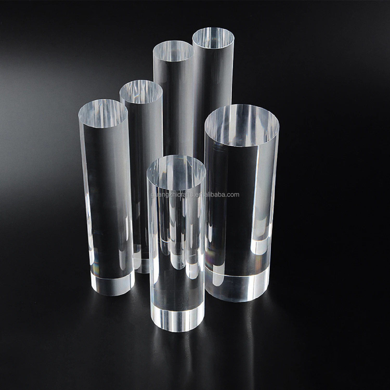 High Transparency Acrylic Cylinder Rod Clear Acrylic Cylinder Display ...
