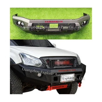 Steel Front Bumper For Dmax 2012 2013 2014 2015 2016 With Led Light ...
