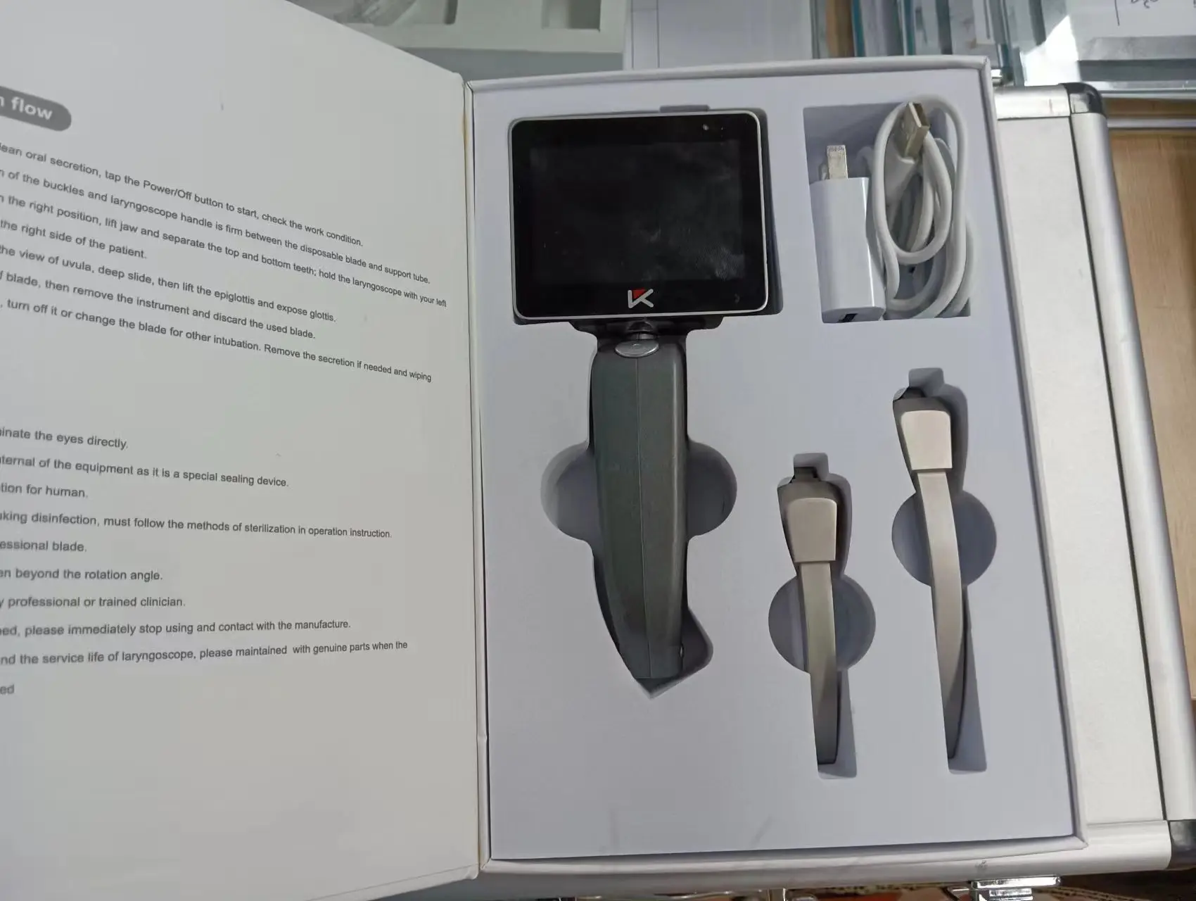 Ent Clinical Endoscopy Disposable Laryngoscope Portable Video ...