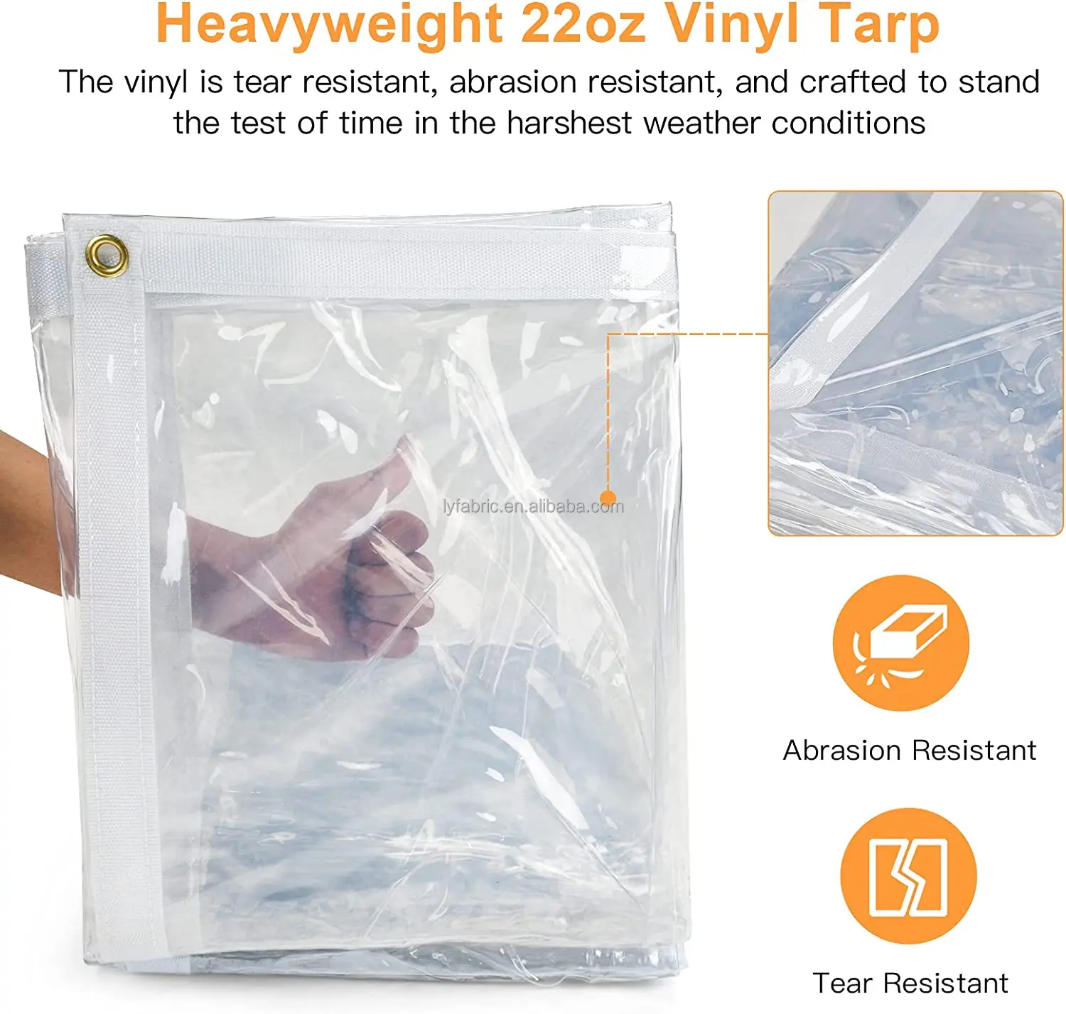 Glass Clear Tarp 3' X 3' 20 Mil Clear Vinyl Pvc Tarp Waterproof ...