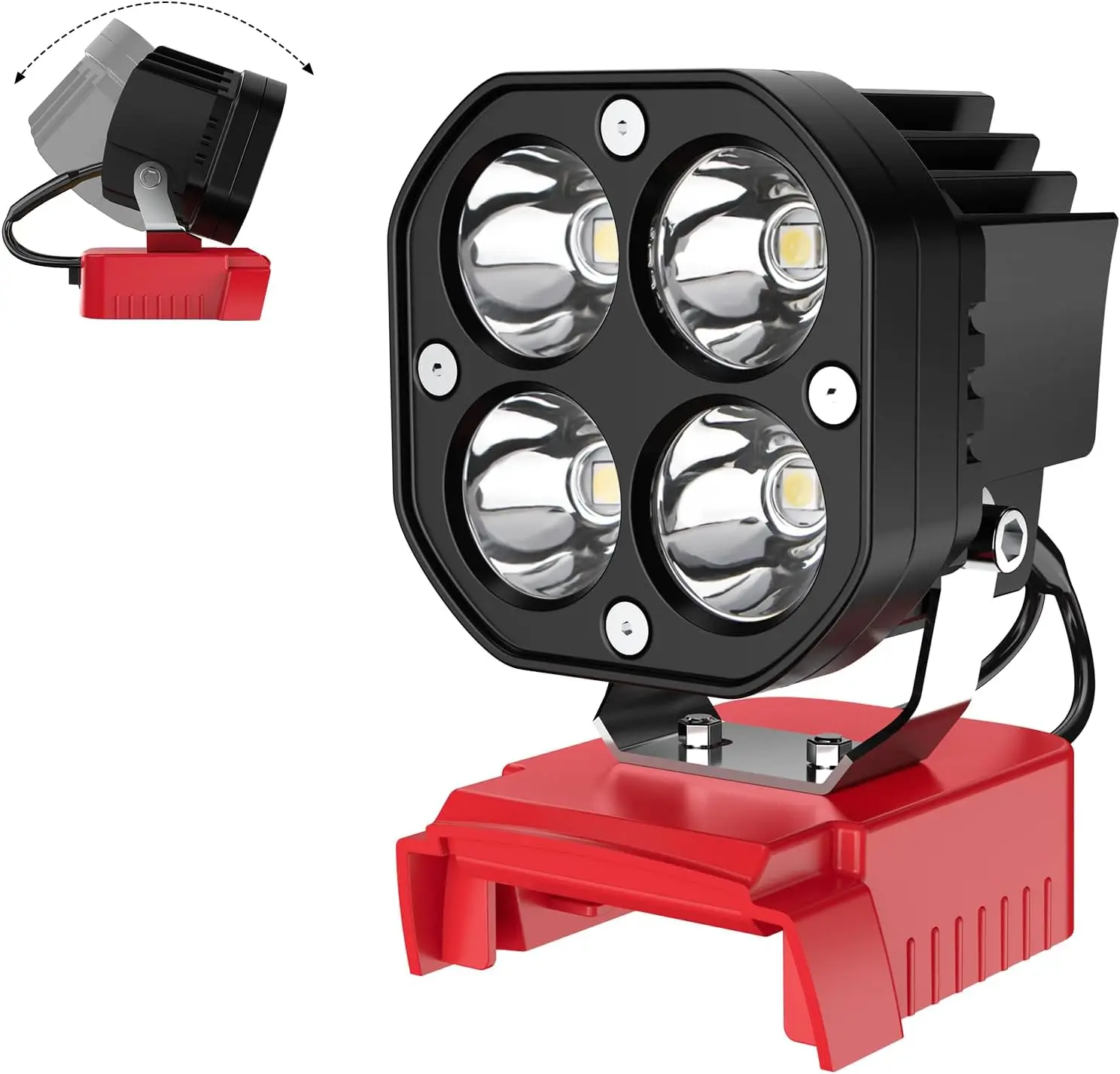 LED Work Light Compatible with Milwaukee 18V Battery, 40W 6000LM ...