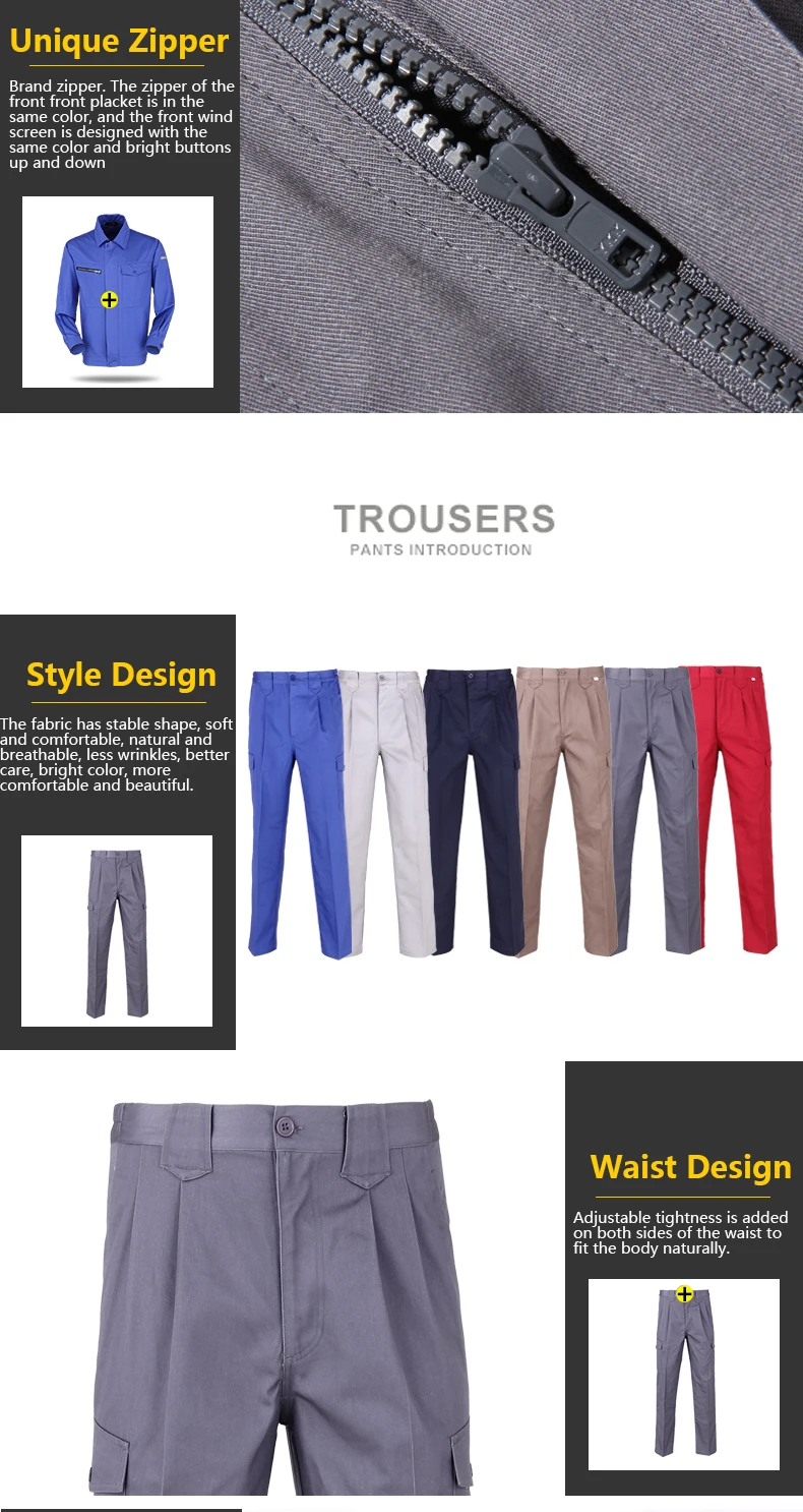 Reflective Work Uniform Factory Safety Long Sleeves Working Clothes ...