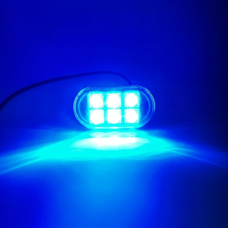Muye New 4.7 Inch Hight Brightness Oval Red Blue Amber Led Flashing ...