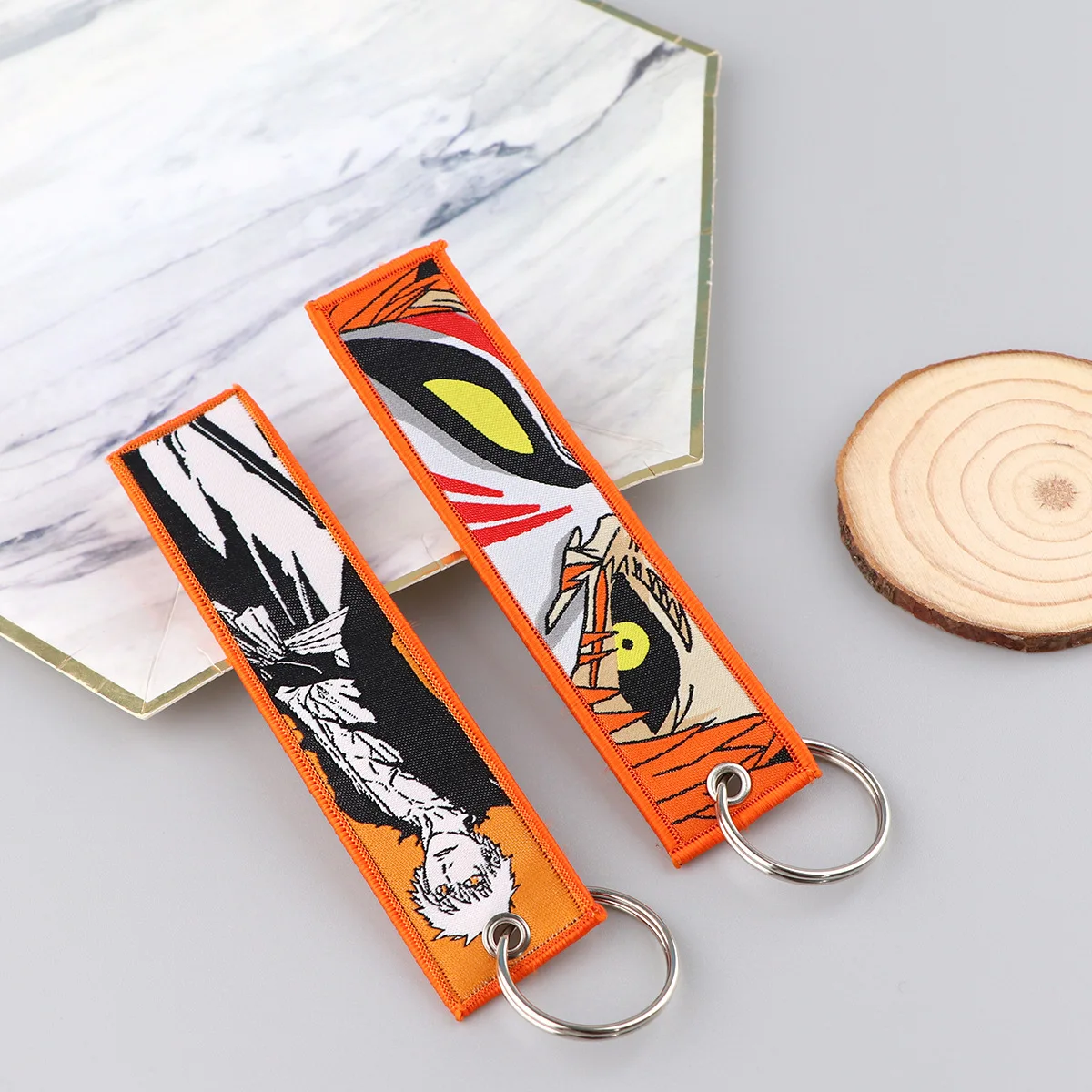 12 New Design High Quality Anime Bleach Embroidered Flight Tag Key ...