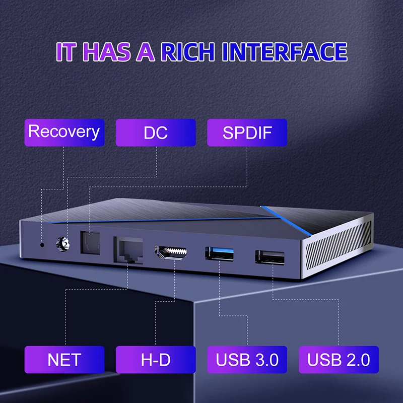 H96 Max V56 RK3566 DDR4 4GB内存64gb 3D 4K IPTV 8k流媒体设备安卓12电视盒h96max带语音遥控器 ...