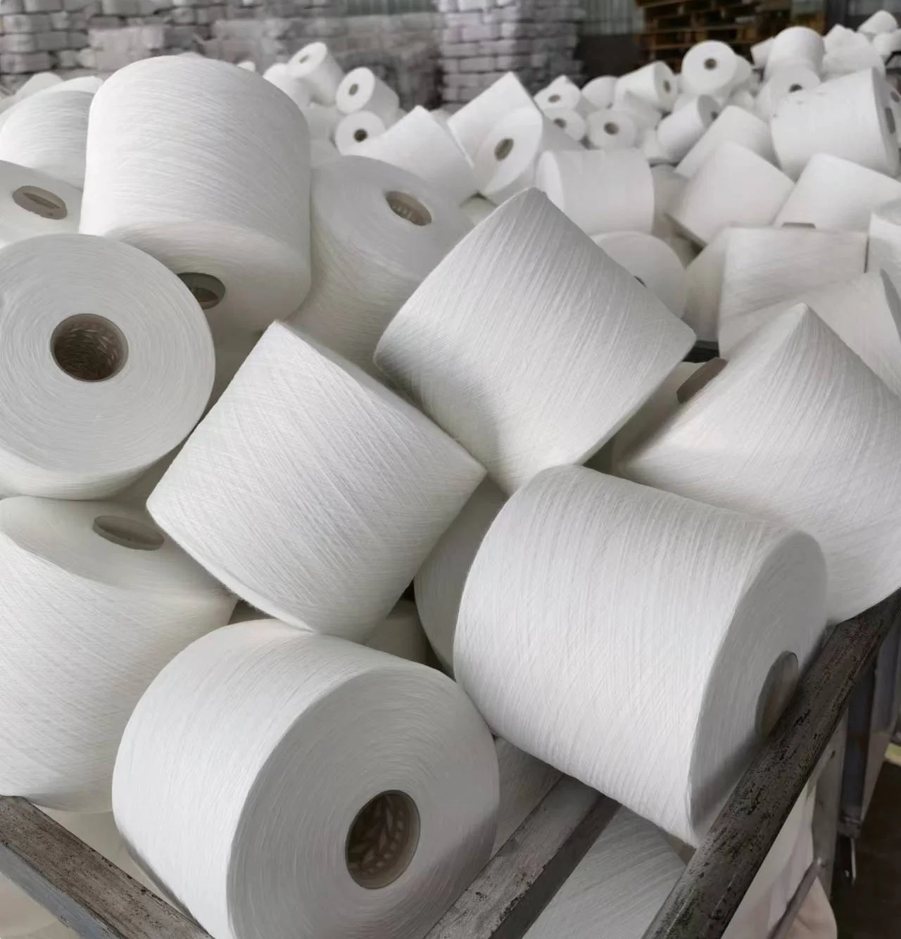 Wholesale Knitting Yarn Bangladesh Market Cotton Polyester Yarn 10s 16s ...