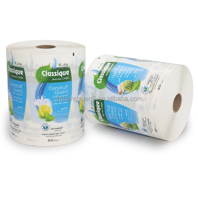 Gloss Clear Pe Film Shampoo Bottle Sticker Packaging Label Printing ...