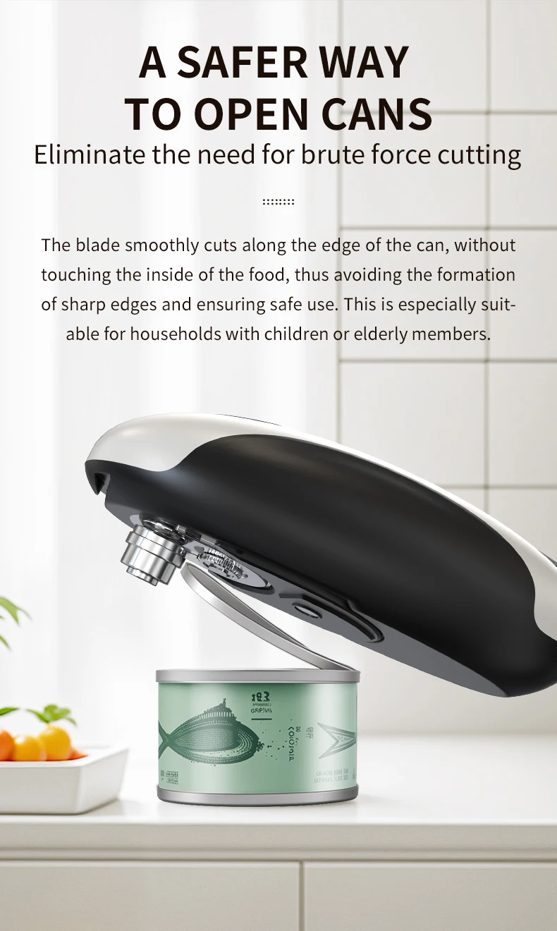 Multifunction Magnetic Lid Removal Jar Tin Can Opener One-Touch Auto ...