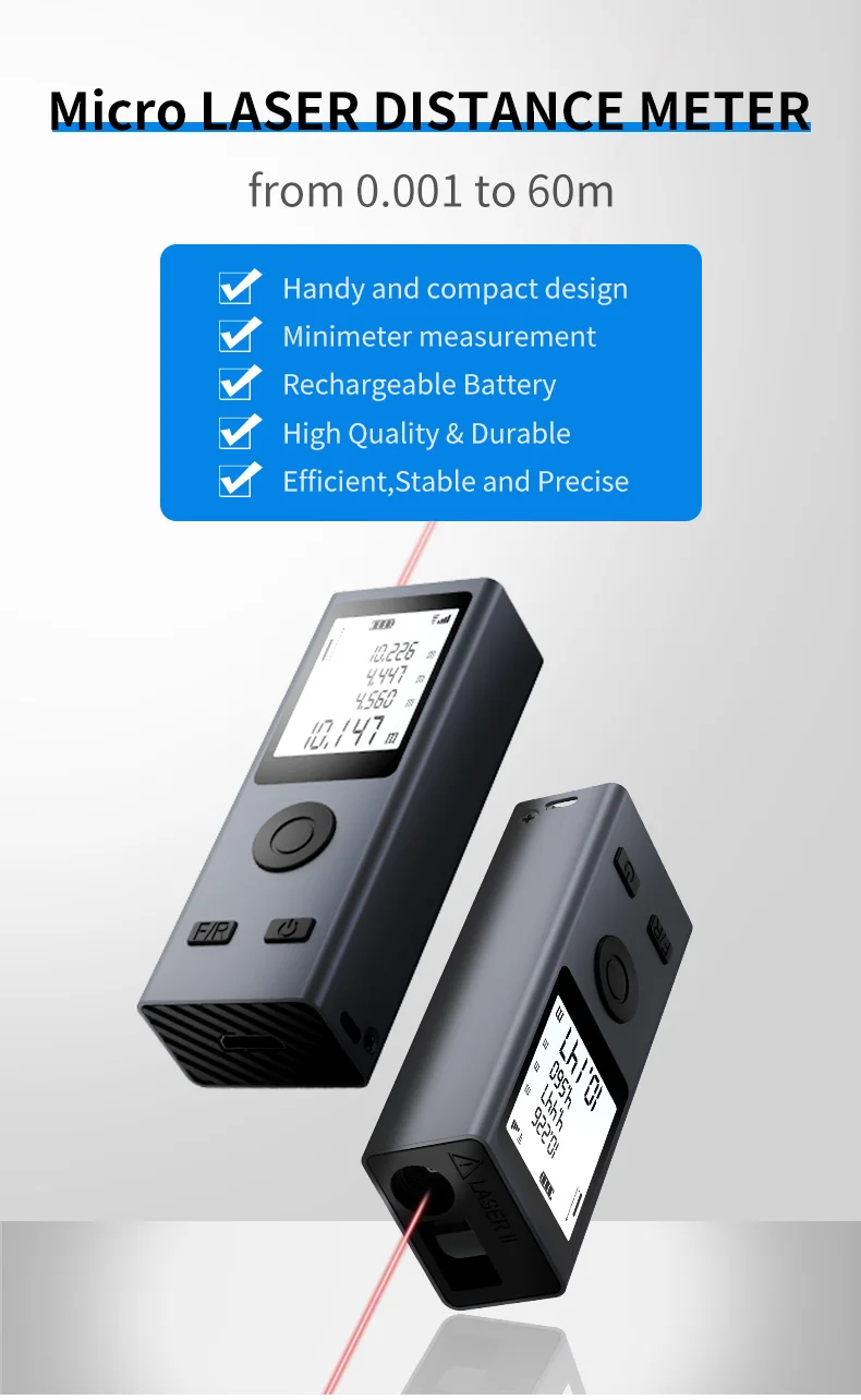 Laser Measurement Rangefinder 30m Laser Rangefinder Rechargeable ...