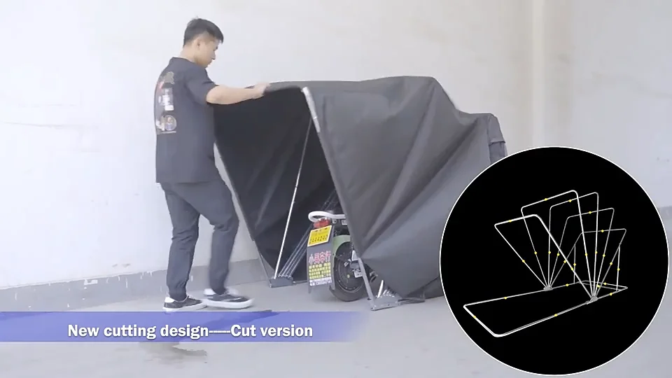 Homful All Weather Cut Version Retractable Motorcycle Shelter Motorbike