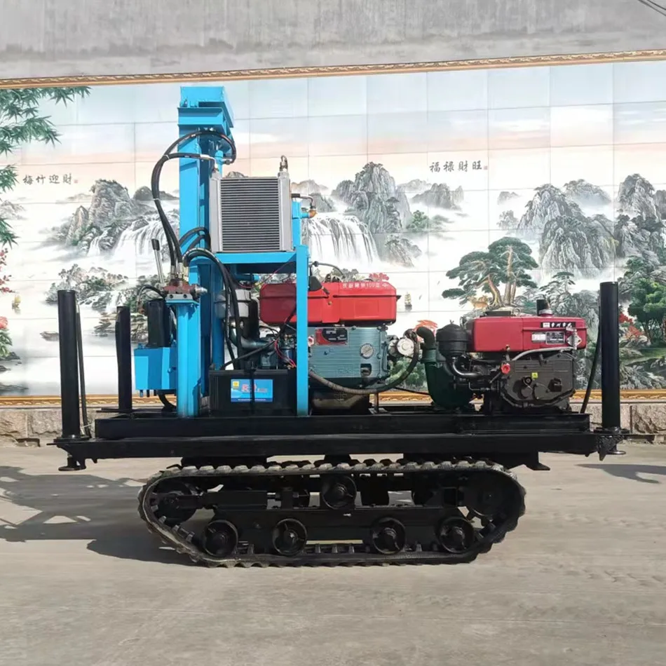 Crawler Diesel Engine Truck Well Rig Equipment 200 Depth Borehole Deep ...