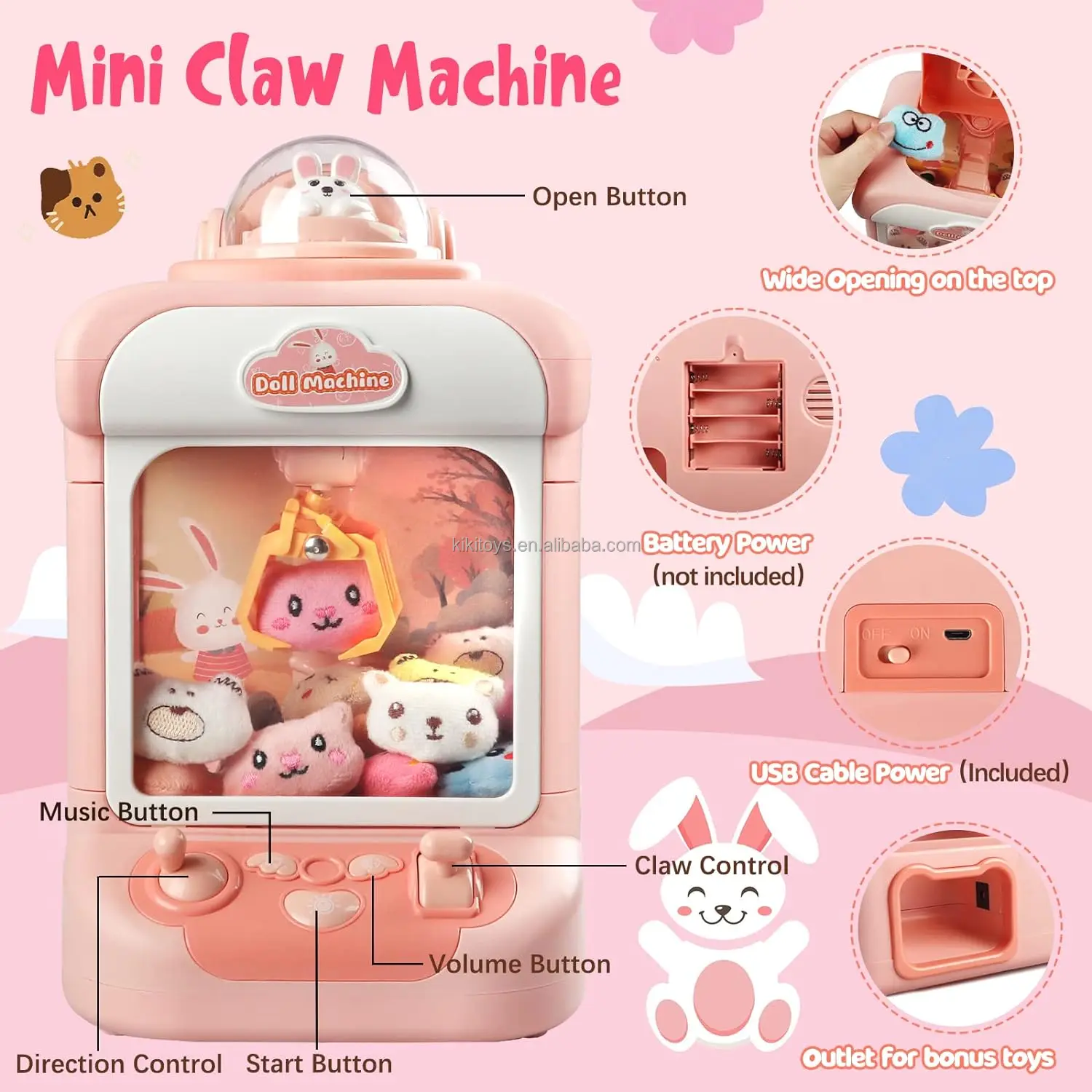 2024 New Claw Machine Toys,Mini Candy Vending Grabber,Electric Claw ...