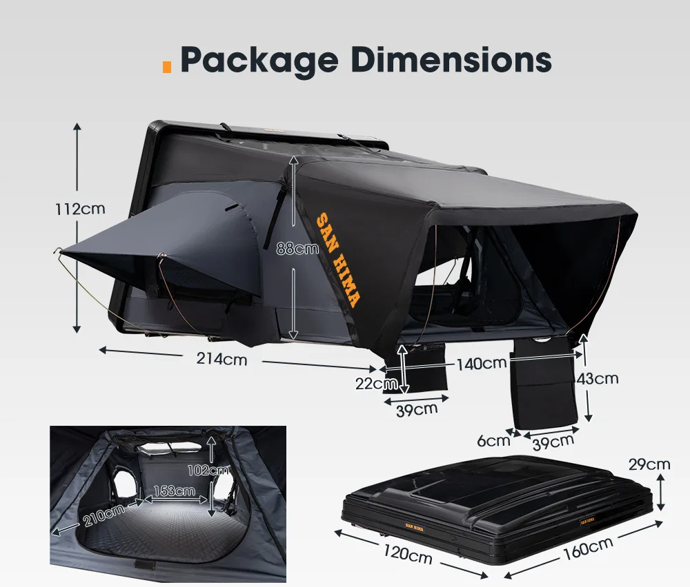 San Hima Uv Resistant Waterproof 4 Person Roof Top Tent Car Rooftop ...