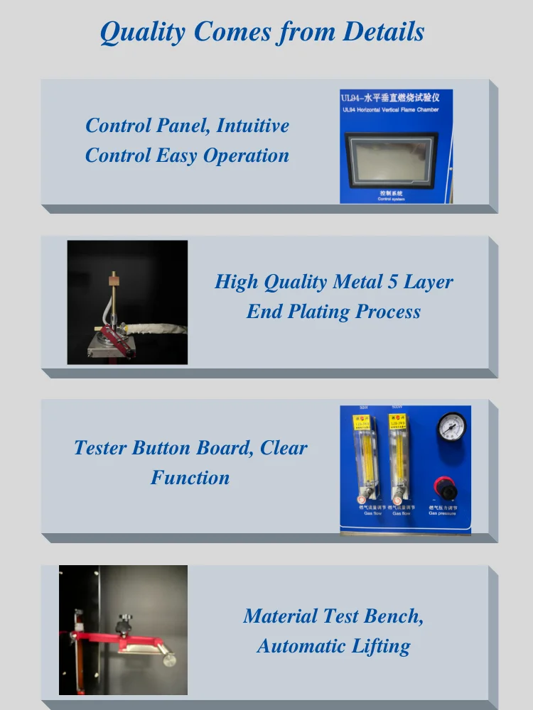 Ul94 Horizontal and Vertical Flame Resistance Tester for Plastic ...