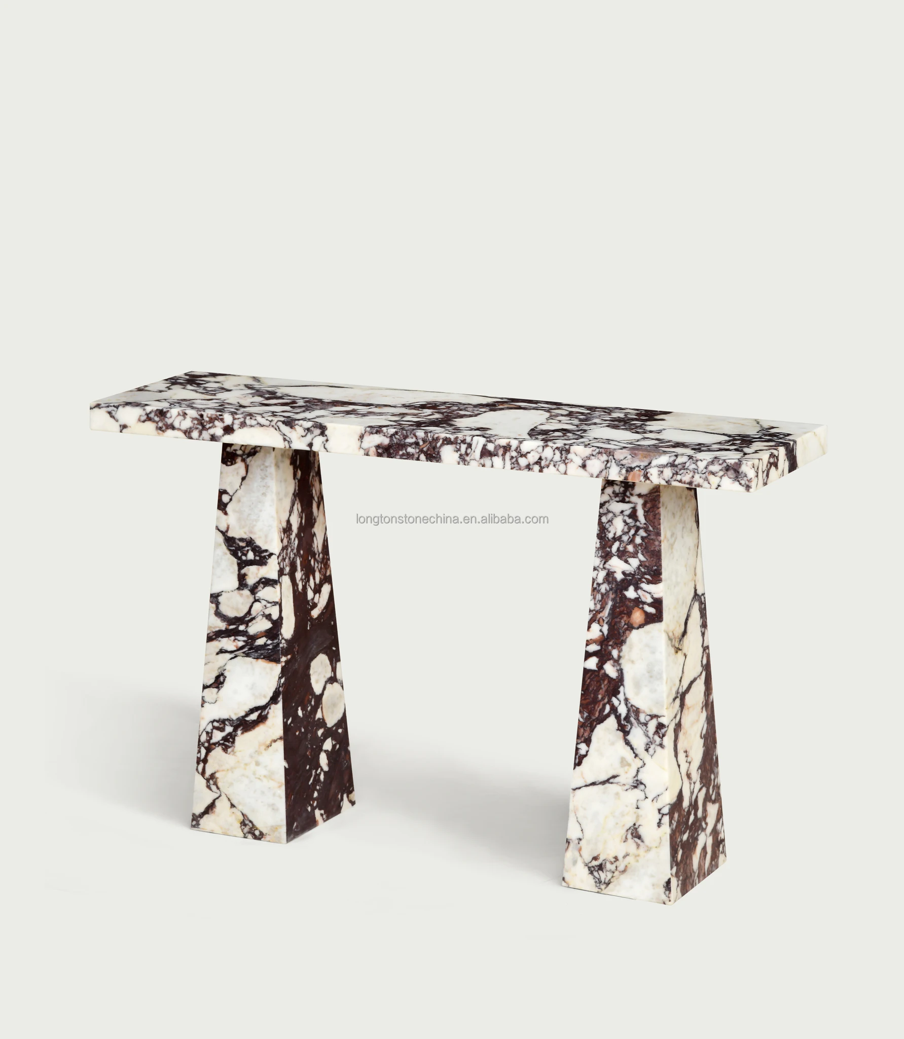 Luxury Italian Calacatta Viola Marble Console Table