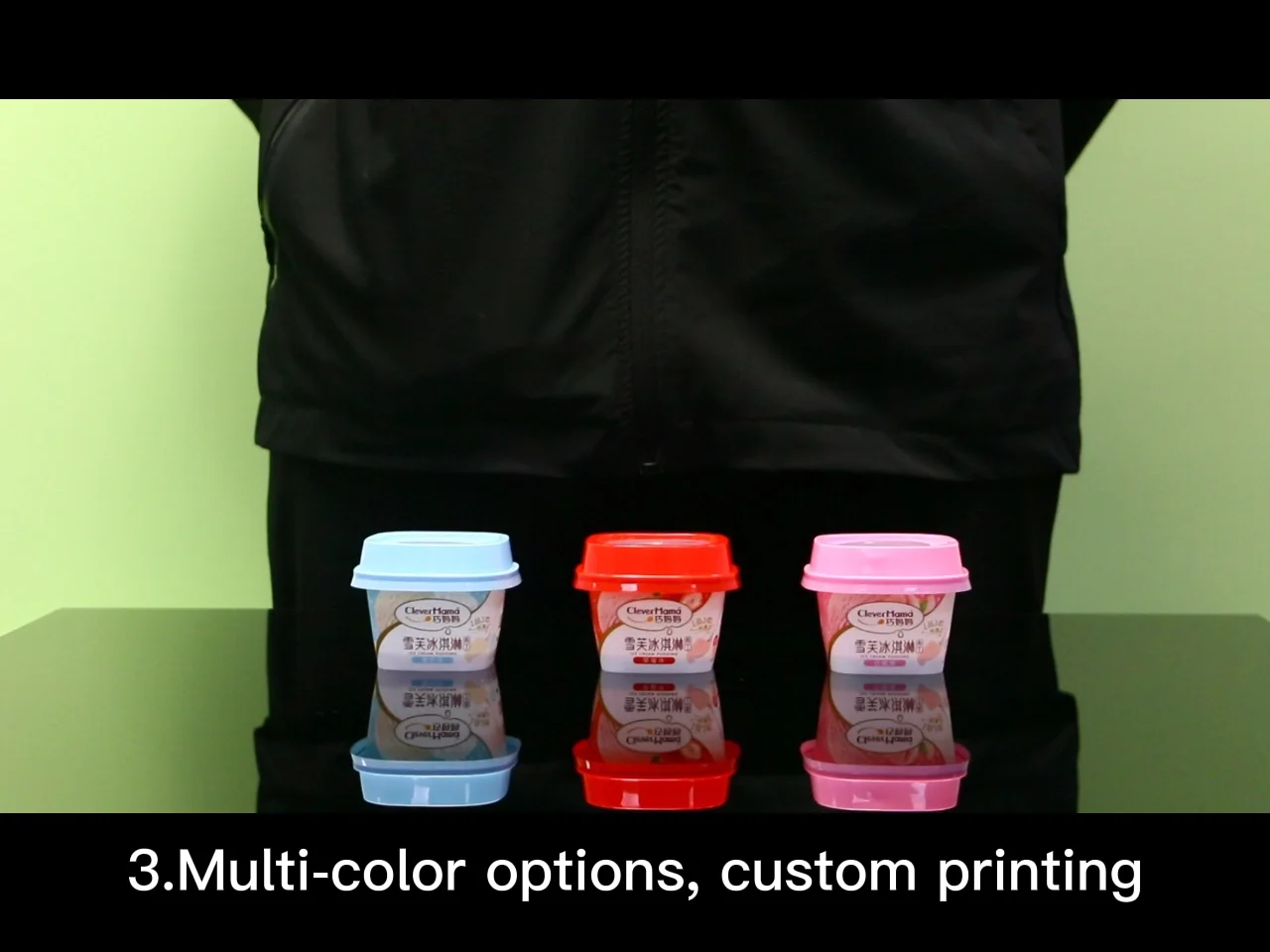 Square Shape Plastic Yogurt/pudding Packaging Cup With In Mould Label ...