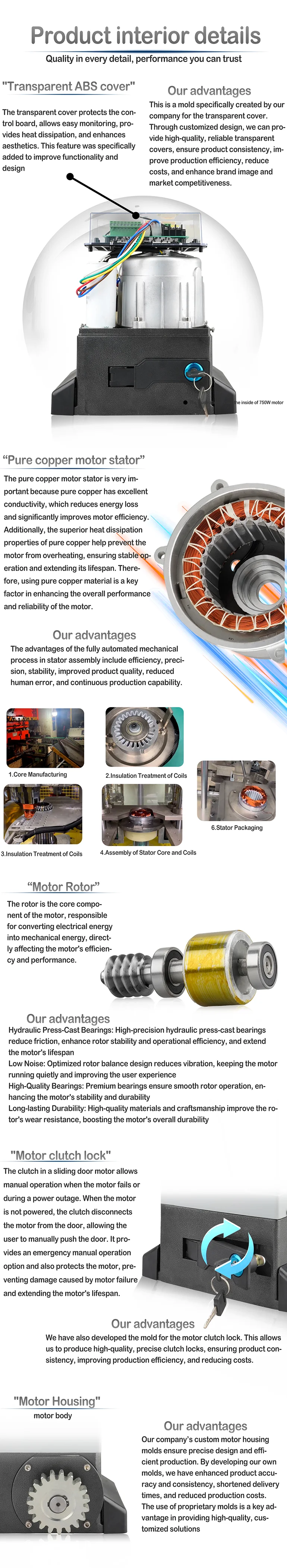 Powerful 750W Sliding Gate Motor Kit 1500kg Max Load with Soft Start ...