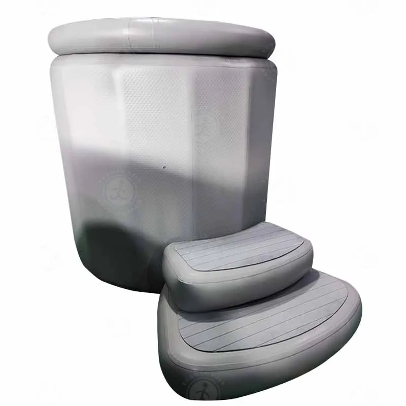 Portable Plunge Tub With Inflatable Lid And Stairs Free-standing ...