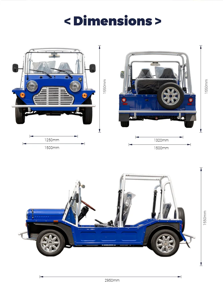 CE ISO Approved New Classic Car Electric Golf Cart Mini Moke Vehicle ...
