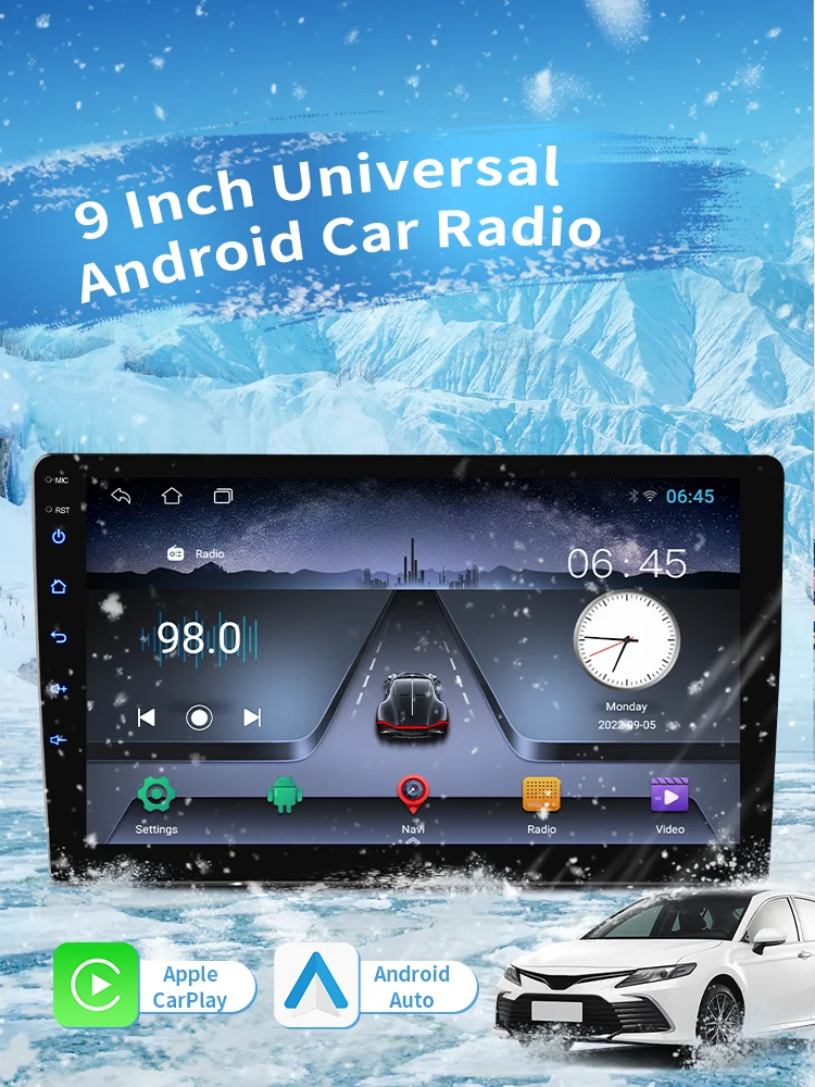Universal 9 Inch Android 13 Car Radio 2+32gb Carplay Auto Gps Navi ...