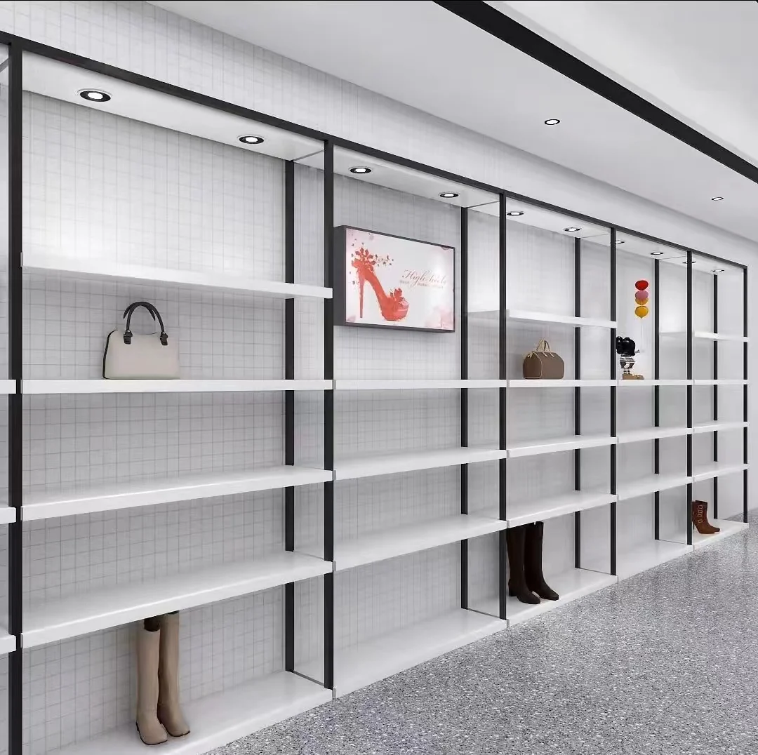 Handbag Shop Interior Decor Design Bag Store Custom Black White Gold ...