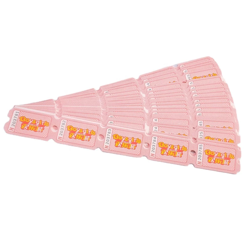 Custom Printed Arcade Redemption Tickets Roll for Ticket Scanners - ODM