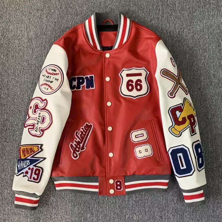 Manufacturer Wholesale Leather Sleeves Customized Baseball Letterman ...