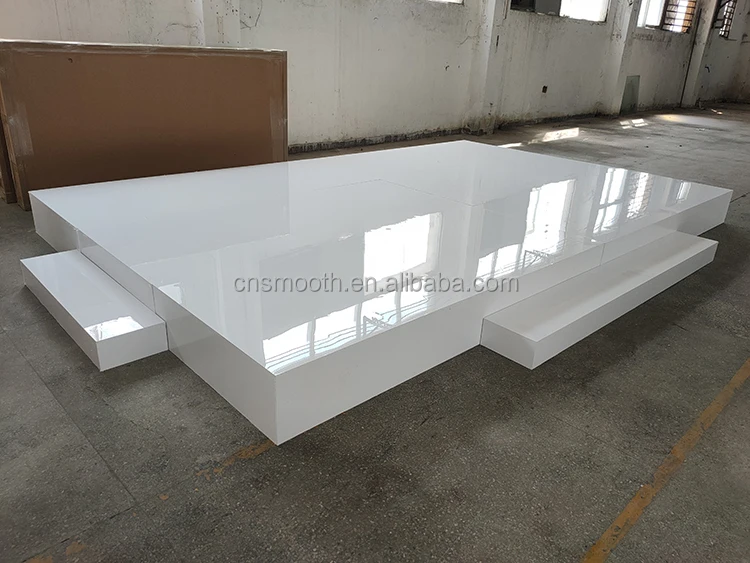 High-density Outdoor Wedding Stage Platform - White Acrylic
