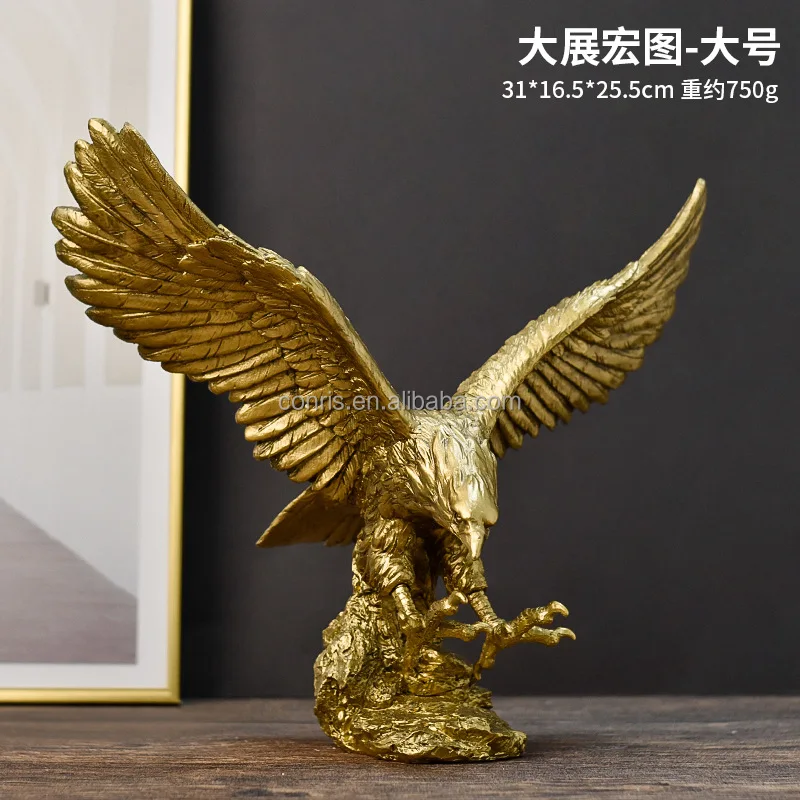 Custom Polyresin Golden Desert Eagle Statue - Ecofriendly Home ...