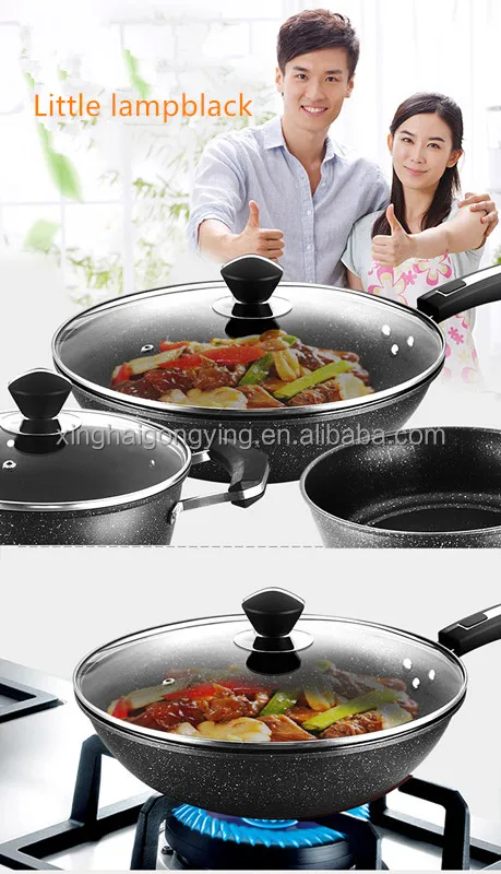 Pure Cook Kitchen Pots & Pans Frying Pan Sauce Pot Cooking Non Stick ...