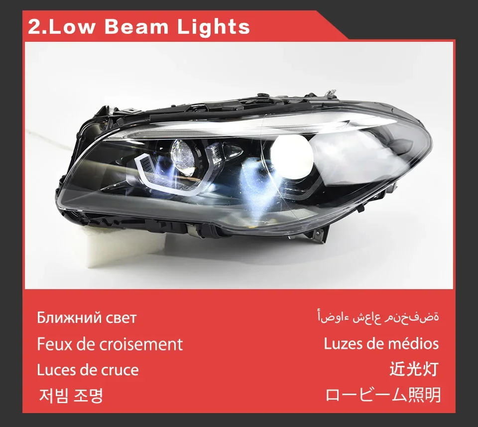 F10 Upgrade Headlights for BMW 5 Series 2010-2017 LED DRL 520i 525i ...