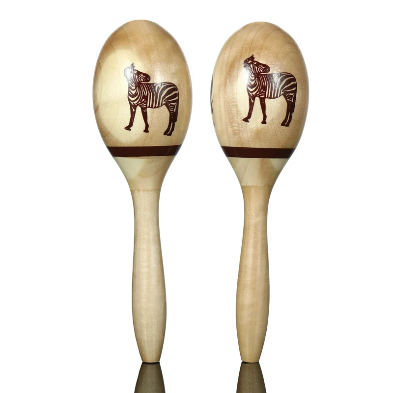 Maracas New Designs Products New Zebra Pattern Wooden Maracas Popular ...