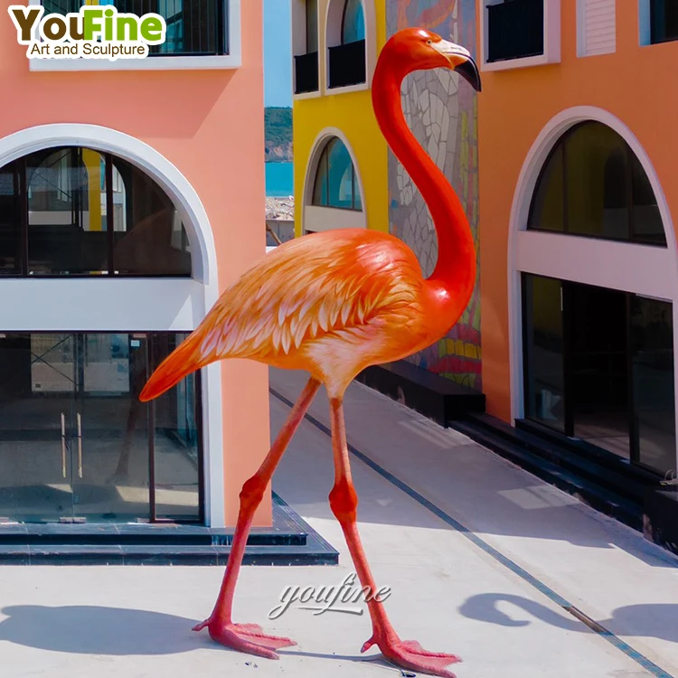 Large Size Outdoor City Street Decor Resin Giant Flamingos