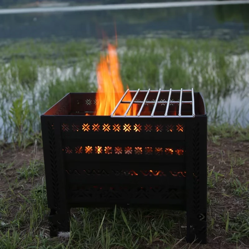 Stainless Steel Firewood Camp Burned With Large Firebox And Side Window ...